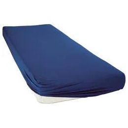 Spannbettlaken bellana "bellana premiumstretch", blau (marine), 1 Stk., Mako-Jersey, 140-160x200-220 35, Mako-Jersey, Obermaterial: 95% Baumwolle, 5% Elasthan, Bettlaken, super elastisch