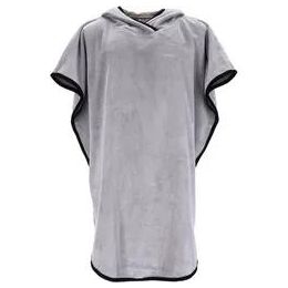 Badeponcho Esprit "Dune", grau (stone), L:108,5cm, Doubleface, Hausm&auml;ntel, seitliche Druckkn&ouml;pfe