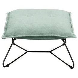 Hocker ED EXCITING DESIGN "Vico", grün (mint), B:69cm H:42cm T:80cm, 92% Polyester, 8% Polyamid, Hocker, Fußhocker, mit Design-Gestell aus schwarzem Metall, in Cord