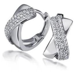 Paar Creolen Goldmaid, silber (silberfarben), Ohrringe, Damen, Silber 925 (Sterlingsilber)