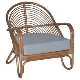 Loungesessel, braun, B:70cm H:80,5cm T:72cm, Bezug 100% Polyester, HOFMANN LIVING AND MORE, Sessel, Handgeflochten