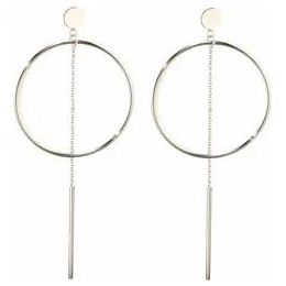 Paar Ohrstecker Firetti "im modischen Design", grau (metallfarben), Ohrringe, Damen, Metall