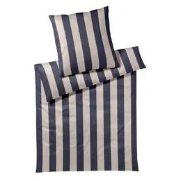 Bettw&auml;sche Elegante "Night Stripe", beige (natur), B/L: 155cm x 220cm, 1 Stk., 1 Stk., Mako-Satin, B/L: 80cm x 80cm, 2 Stk., Mako-Satin, Obermaterial: 100% Baumwolle, Bettw&auml;sche, Bettw&auml;sche, angenehmes Hautgef&uuml;hl