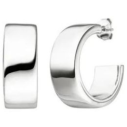 Paar Creolen Jobo, silber (silber 925), Ohrringe, Damen, Silber 925 (Sterlingsilber), 925 Silber