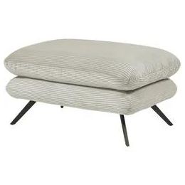 Hockerbank 3C Candy "Beatrice", grau (hellgrau), B:120cm H:45cm T:60cm, 88% Polyester, 12% Polyacryl, Hocker, Sitzhocker, mit modernem Polsteraufbau, auch in Breitcord, passend zur Serie