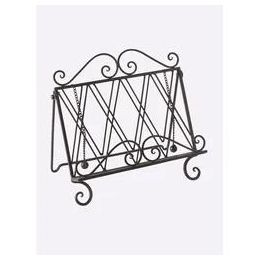 Buchstütze Heine HOME, schwarz, B:32cm H:28cm T:20cm, Metall, Buchstützen