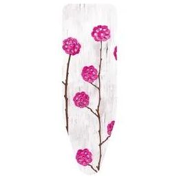 Bügelbrettbezug BISCHOF COLOMBO "FIORI DI LANA ROSA", rosa (bunt), B:55cm H:140cm, Baumwolle, Bügelbrettbezüge, 140 x 55 cm, Bezug mit Blumendekor