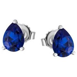 Paar Ohrstecker Firetti "Schmuck Geschenk Silber 925 Ohrschmuck blau", bunt (silberfarben, dunkelblau, dunkelblau), Ohrringe, Damen, Silber 925 (Sterlingsilber), mit Zirkonia (synth.)