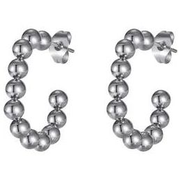 Paar Creolen Firetti "Schmuck Geschenk Edelstahl Ohrschmuck Ohrringe Bubble", silber (edelstahlfarben), Ohrringe, Damen, Edelstahl
