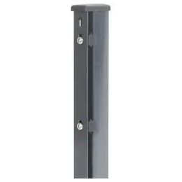 GAH Alberts Zaunpfosten ALBERTS, grau (anthrazit), B:6cm H:240cm T:4cm, Stahl, Zaunpfosten, 60x40 mm f&uuml;r Doppelstabmattenzaun, 240 cm, mit Flacheisen
