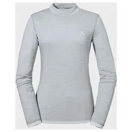 Schöffel Funktionsshirt SCHÖFFEL "Merino Turtle Neck L" Gr. L, grau (9645, grau), Shirts, Damen, L, Oberstoff : 43% Lyocell 34% Wolle 23% Nylon