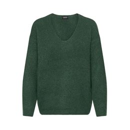 oxmo V-Ausschnitt-Pullover ' OXICALLIE ' Damen Gr&ouml;&szlig;e XL dunkelgr&uuml;n