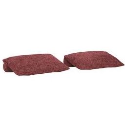 Dekokissen "Baldwin", rot (ted rot berry), 4 Stk., Strukturstoff, SET ONE BY Musterring, Dekokissen_Sitzkissen_Kissenhüllen, 4-teiliges Kissenset, passend zum Bett Baldwin
