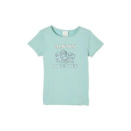 s.Oliver Shirt Mädchen Größe 128/134 beige / hellblau / schwarz