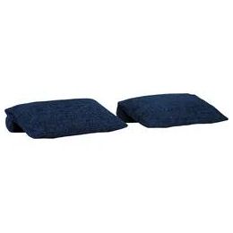 Dekokissen "Baldwin", blau (ted dunkelblau), 4 Stk., Strukturstoff, SET ONE BY Musterring, Dekokissen_Sitzkissen_Kissenhüllen, 4-teiliges Kissenset, passend zum Bett Baldwin