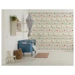 Kindertapete Komar "Disney Winnie the Pooh Friends in Garden", bunt, B:300m H:250m, Vlies, Tapeten