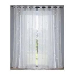 Gardine Heine HOME Gr. 4, weiß, B:140cm H:245cm, Polyester, Gardinen