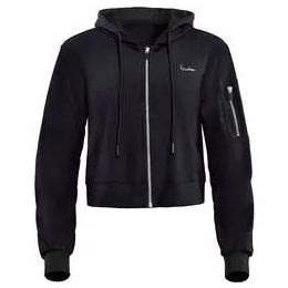 Trainingsjacke WINSHAPE "Functional Comfort One Pocket Jacket", Damen, Gr. S, schwarz, 85% Polyester, 15% Elasthan, ohne Ausschnitt, Jacken, J009C