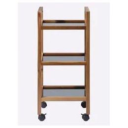 Badregal Heine HOME, braun (braun, schwarz), B:35 H:76,5 T:31, Holz, Regale