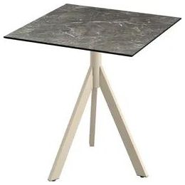 SOLDOUT Klapptisch SOLD OUT "Infinity", beige (sand, galaxy marble, sandfarben), B:70cm H:74cm T:70cm, Pulverbeschichteter Stahl + HPL Tischplatte, Tische, in verschiedenen Ausführungen