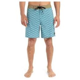 Boardshorts Quiksilver "Surfsilk Straight Leg 18"", Herren, Gr. 32M, florever aquifer, bgw6, 88% Polyester, 12% Elasthan, Hosen