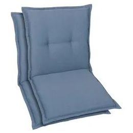 Sitzauflage GO-DE, blau, B:50cm H:7cm T:100cm, Polyester, Polyurethan, Polsterauflagen, Ma&szlig;e ca.: 50 cm x 100 cm x 7 cm