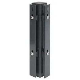 GAH Alberts Eckpfosten ALBERTS, grau (anthrazit), B:6cm H:240cm T:4cm, Stahl, Zaunpfosten, 60x60 mm f&uuml;r Doppelstabmattenzaun, 240 cm, mit Flacheisen