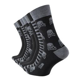 Cotton Prime Socken Herren Gr&ouml;&szlig;e 39/42 graumeliert / schwarz