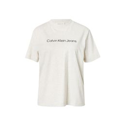 Calvin Klein Jeans T-Shirt 'CLASSIC' Damen Gr&ouml;&szlig;e M greige / schwarz