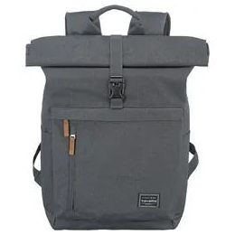 Freizeitrucksack Travelite "BASICS Rollup Rucksack", Gr. B/H/T: 37cm x 60cm x 16cm, grau (anthrazit), Polyester, Rucksäcke, Arbeitsrucksack Sportrucksack Reiserucksack Schulrucksack
