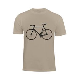 Cotton Prime Shirt 'Bike - Fahrrad' male Beige size L