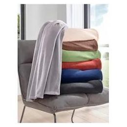 Wohndecke Biederlack Gr. 1, blau (royalblau), B:150cm L:200cm, 100% Polyester, Wohndecken