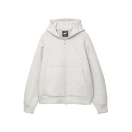 Pull&Bear Pull&bear Zip-Up Hoodie 'STWD' male Grey size S