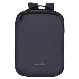 Daypack Travelite "BASICS Plane RV", Gr. B/H/T: 31cm x 40cm x 10cm, blau (marine), Polyester, Polyurethane, Rucksäcke, Freizeitrucksack Laptopfach Sicherheitsfach