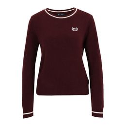 GAP Petite Pullover Damen Größe S merlot / weiß