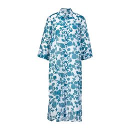 s.Oliver BLACK LABEL Blusenkleid Damen Gr&ouml;&szlig;e 42 cyanblau / wei&szlig; Winterkleid