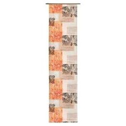 Schiebegardine WIRTH "JOLANDA" Gr. 4, orange, B:60cm H:245cm, Polyester, Gardinen, inkl. Beschwerungsstange