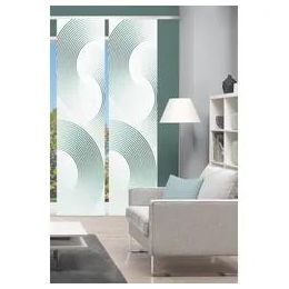 Schiebegardine Vision "BEXON" Gr. 1, blau (petrol), B:60cm H:260cm, Polyester, Gardinen, SET,SCHIEBEVORHANG,BAMBUS,DIGITALDRUCK