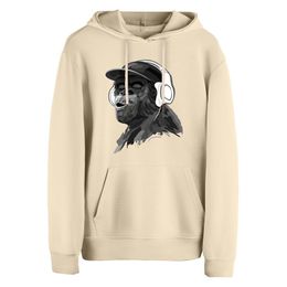 Cotton Prime Sweatshirt 'Monkey Mit DJ-Kopfh&ouml;rer' male Beige size S