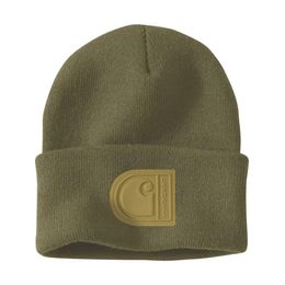 Carhartt M&uuml;tze "Knit Cuffed C Patch Beanie" in Gr&uuml;n | Gr.: onesize
