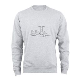 Cotton Prime Sweatshirt ' Leuchtturm Moin ' male Grey size S