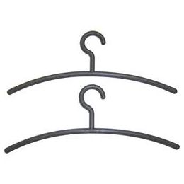 Kleiderbügel Ruco, schwarz, B:42cm H:13cm T:1,5cm, Kunststoff, Kleiderbügel, Kunststoff