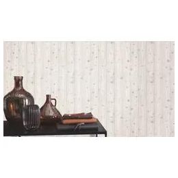 Papiertapete rasch "mit Holzoptik", beige, B:0,53m L:10,05m, Papier, Tapeten, Holz