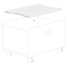 Regalelement Paidi "Deckel", weiß (kreideweiß), B:59,1 H:1,8 T:42,3, Spanplatte, Regale, Abdeckung für Rollbox