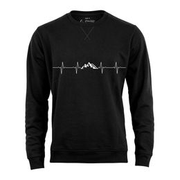 Cotton Prime Sweatshirt 'Pulsschlag Berge' male Black size L