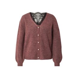 Only Strickjacke 'ONLADELE' Damen Gr&ouml;&szlig;e M magenta / schwarz