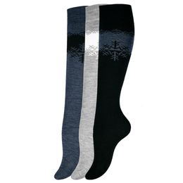 Cotton Prime Knee High Socks female Grey, Black size 39-42
