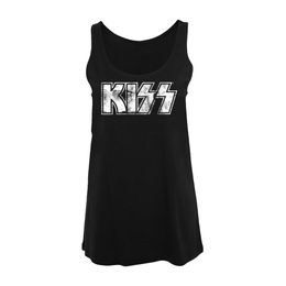 F4NT4STIC Tanktop Kiss Rock Band Vintage Logo in schwarz | Gr.: 4XL
