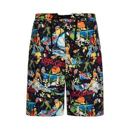 King Kerosin Badeshorts Lago di Garda in schwarz | Gr.: 4XL