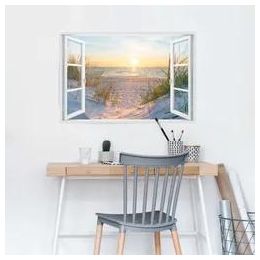 Poster Reinders "Sonnenuntergang", beige (farbe bild(er): beige), B:91,5cm H:61cm T:0,1cm, Holzwerkstoff, Bilder